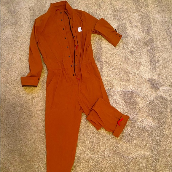 Topo Designs | Pants & Jumpsuits | Topo Designs Overalls In Rust | Poshmark